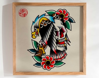 Traditional Tattoo Flash Eagle Old School - Etsy