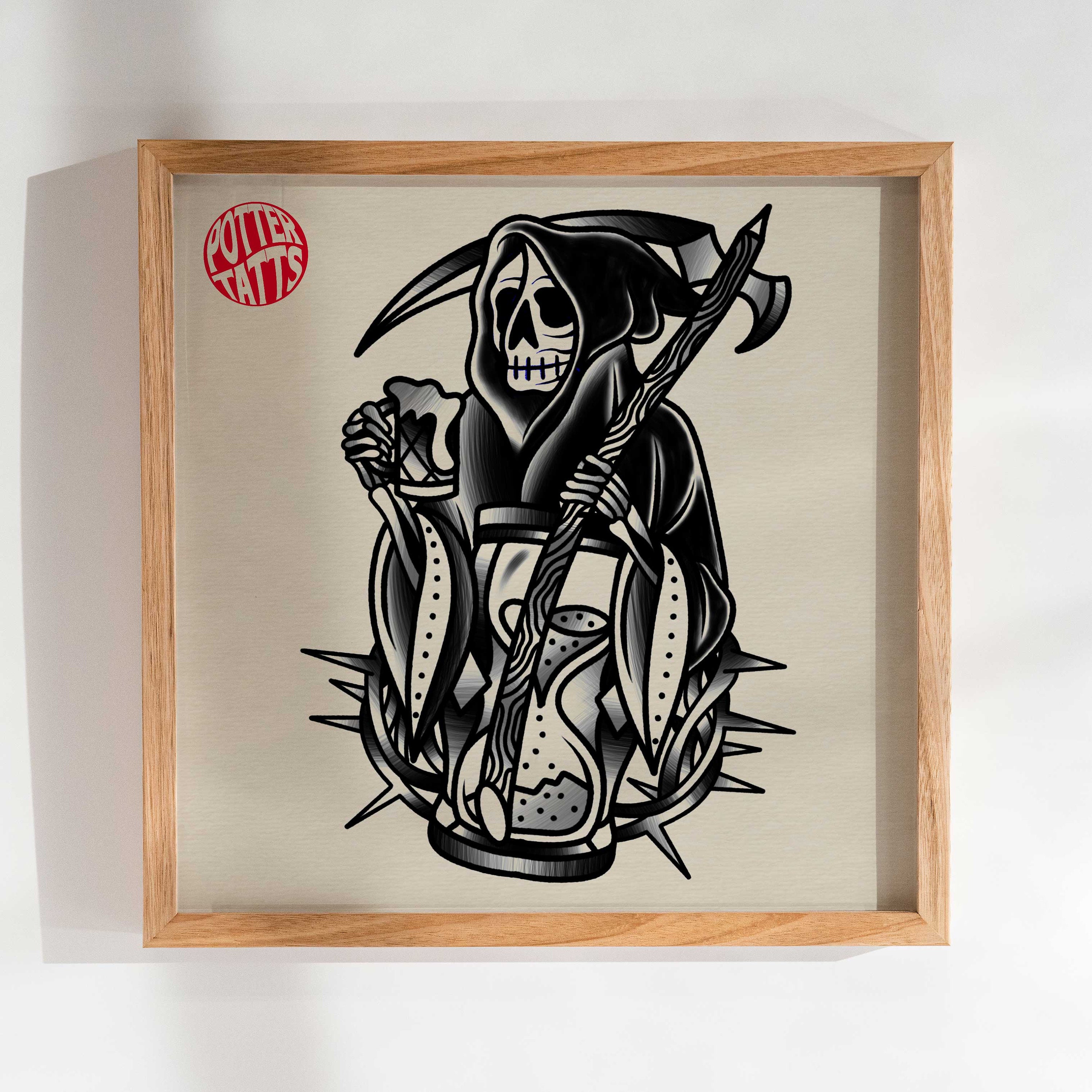 Old School Grim Reaper Tattoo Premium Vector | Grim Reaper Tattoo