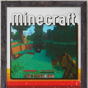 Minecraft Retro Style Video Game Poster Art Print - Etsy