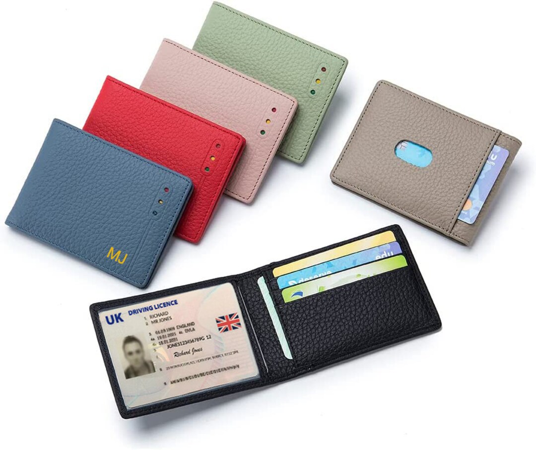 Personalized Card Holder Slim Minimalist Pocket Wallet Driving License ...
