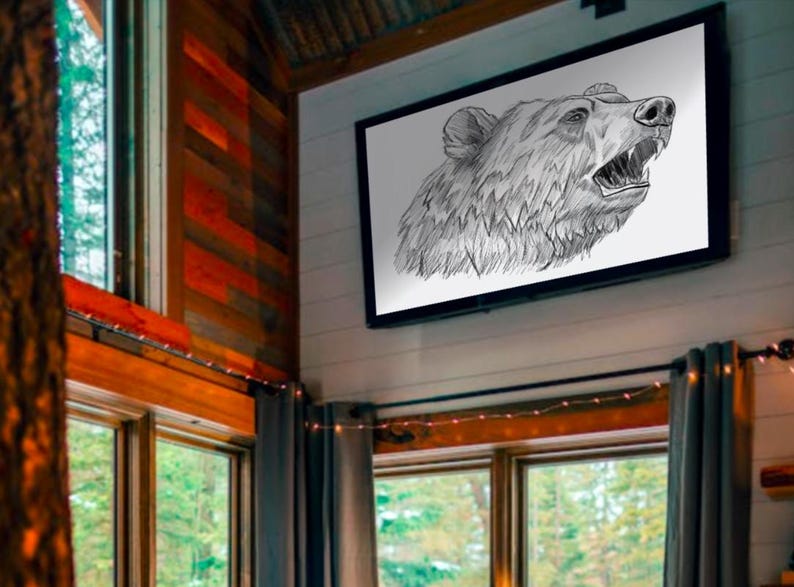 Bear Sketches: Digital Art Print Bundle | Wildlife Bear Art | Instant ...