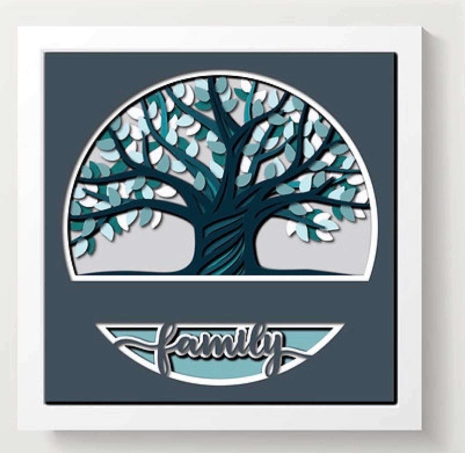 Family Tree Framed 3D Shadow Box, Handmade Holiday Gift, Multiple ...