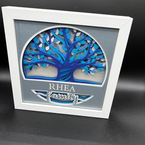 Family Tree Framed 3D Shadow Box, Handmade Holiday Gift, Multiple ...