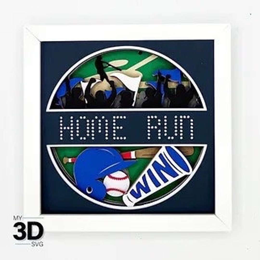 Baseball 3D Framed Shadow Box, Handmade Gift, Multiple Colors, Custom ...