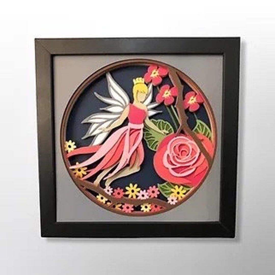 Fairy Framed 3D Shadow Box, Handmade Gift, Multiple Colors, Custom - Etsy