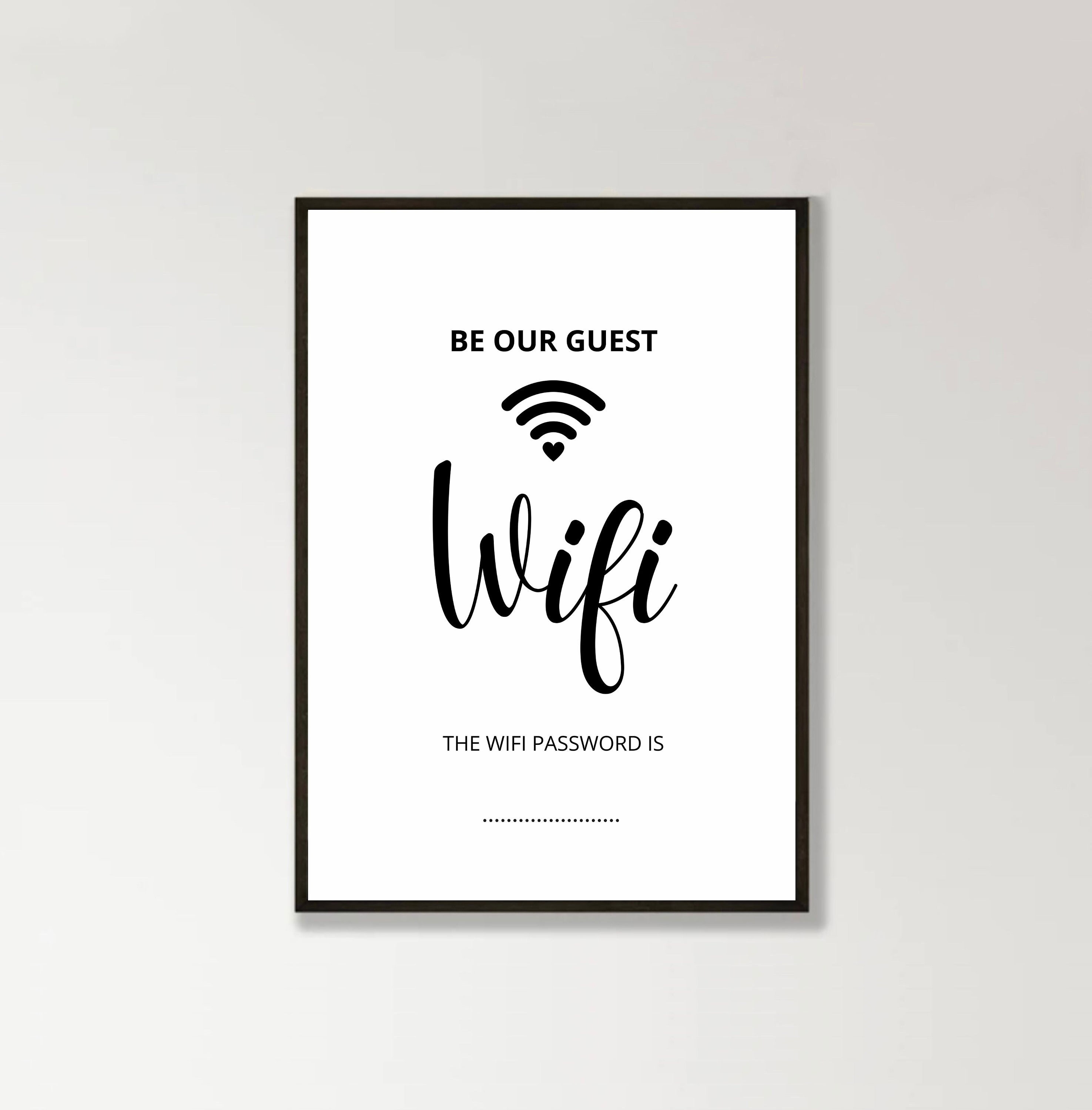 Be Our Guest Sign Wifi Password Print Welcome Sign Wall Art Digital ...