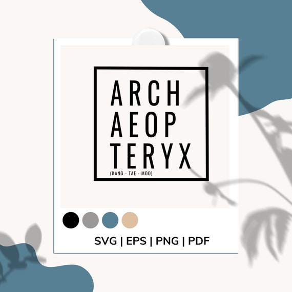 Archaeopteryx SVG Kang Tae Moo Svg Pdf Png Eps Instant | Etsy