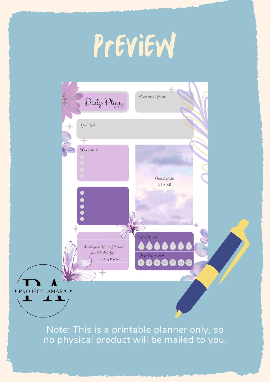 Pastel Daily Planner - Printable Daily Planner - Printable to Do List ...