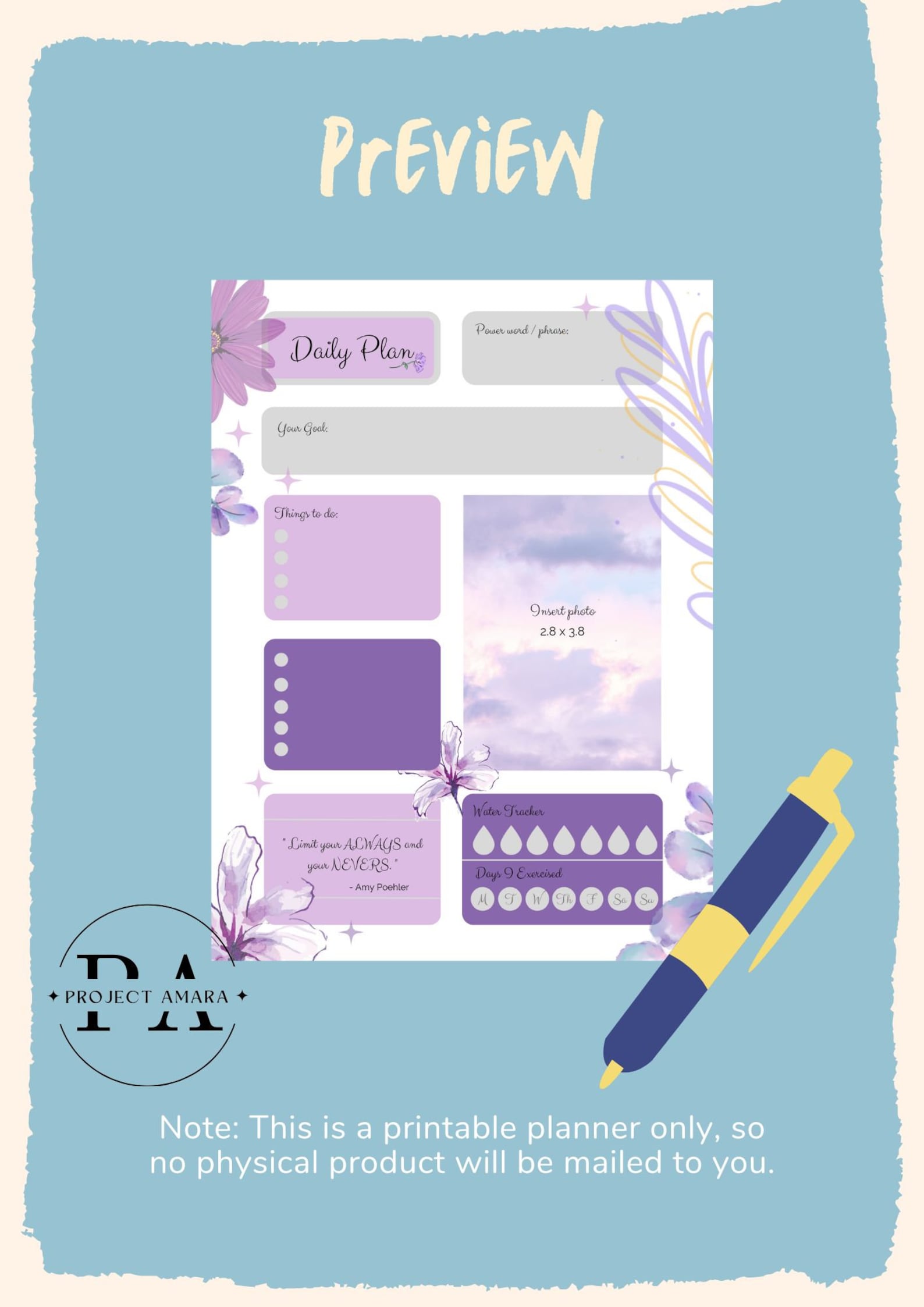 Pastel Daily Planner - Printable Daily Planner - Printable to Do List ...