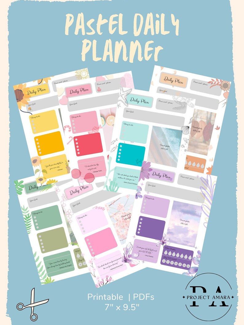 Pastel Daily Planner - Printable Daily Planner - Printable to Do List ...