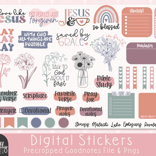Faith Bible Digital Planner Stickers for Goodnotes Planner - Etsy