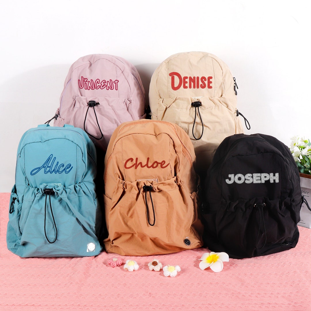 Personalised Backpack With Name, Lightweight Basic Backpack for High ...