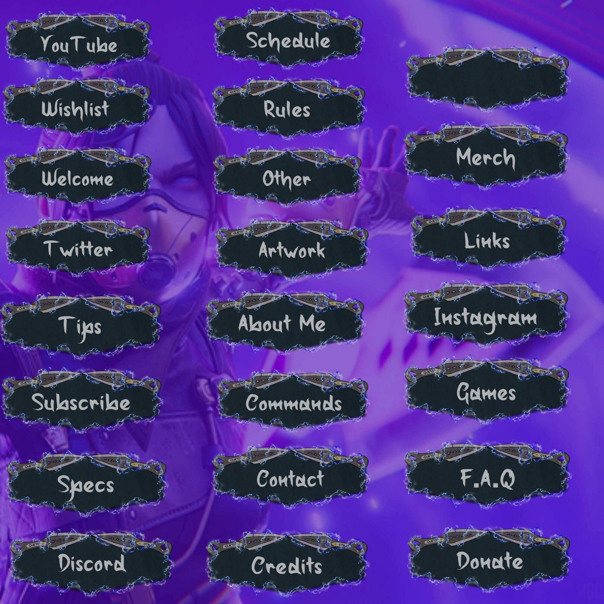 BUNDLE : Apex Legends Wraith Kunai Overlays and Panels - Etsy