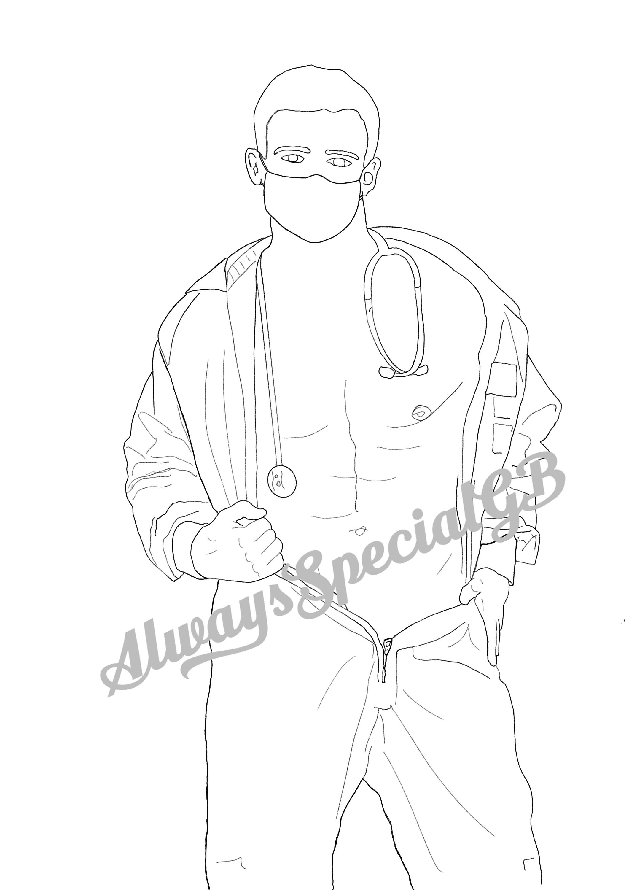 Male Doctor Coloring Pages