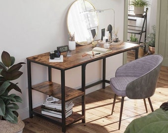 Rustic X Computer Desk With Drawer and Cabinet - Etsy