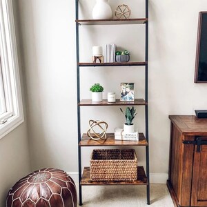 4 / 5 Tier Rustic Book Shelf Industrial Style Ladder Shelf - Etsy UK
