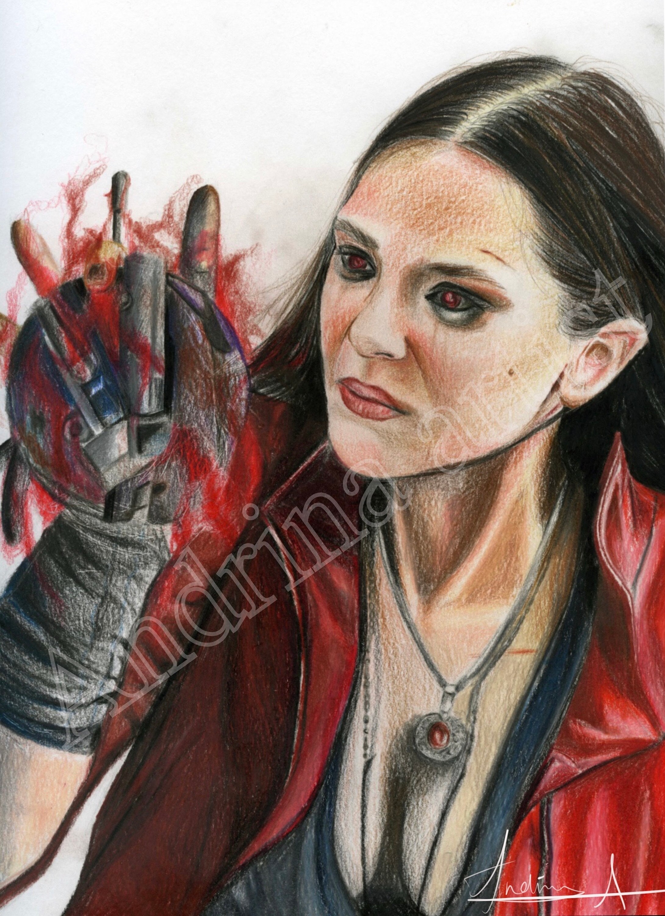 Wanda Maximoff Art Print Poster Wandavision Scarlet Witch - Etsy