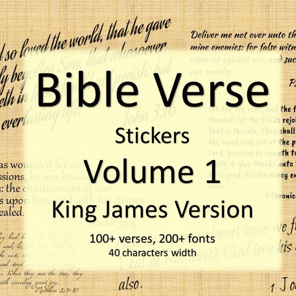 King James Bible Stickers - Etsy