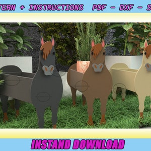 Horse Planter Box Build Plan - PDF - Animal Planter Box Pattern ...
