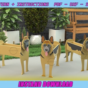German Shepherd Planter Box ,wood Planter, Wood Pet, Pet Planter ...