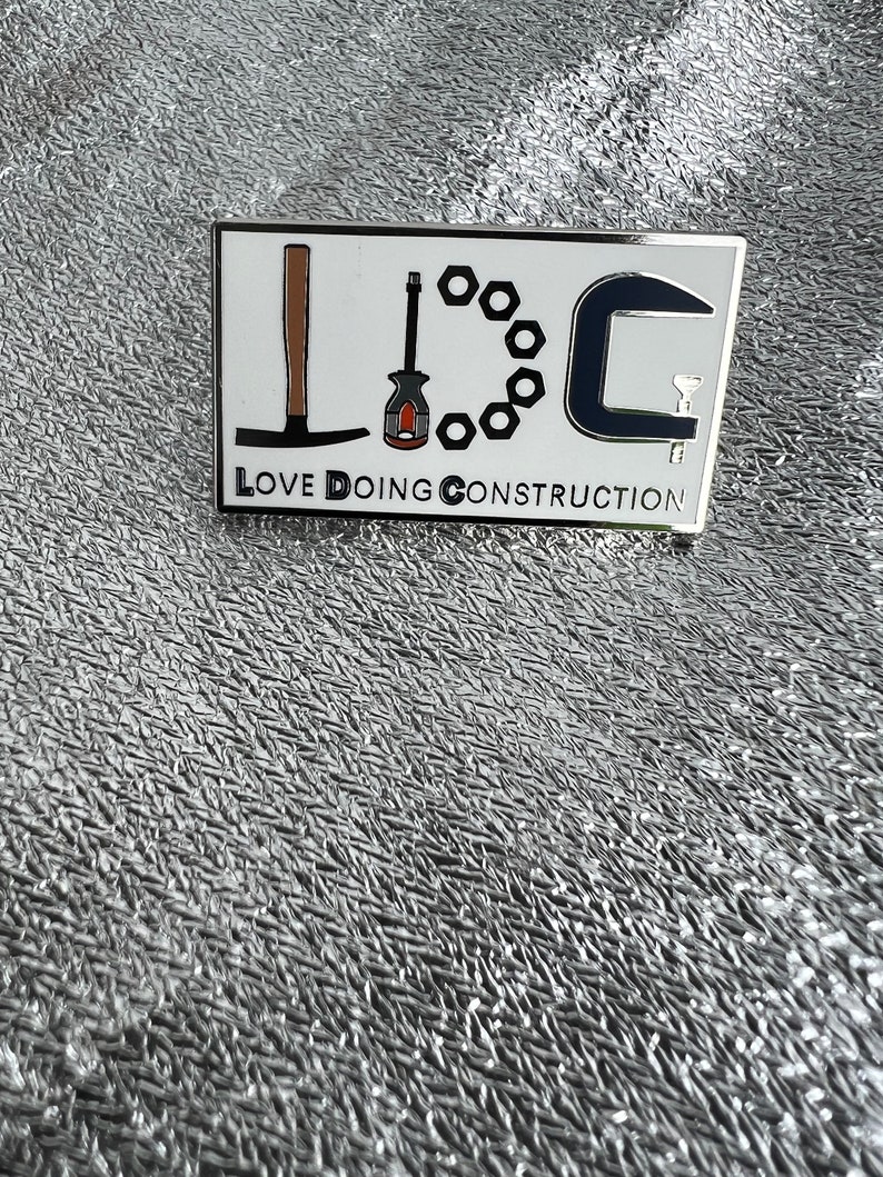 Love Doing Construction Best Life Ever hard Enamel Lapel Pin - Etsy