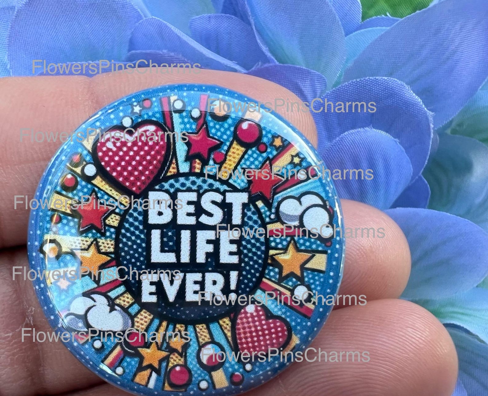 Best Life Ever Button Pin | Friendship Gift - Etsy