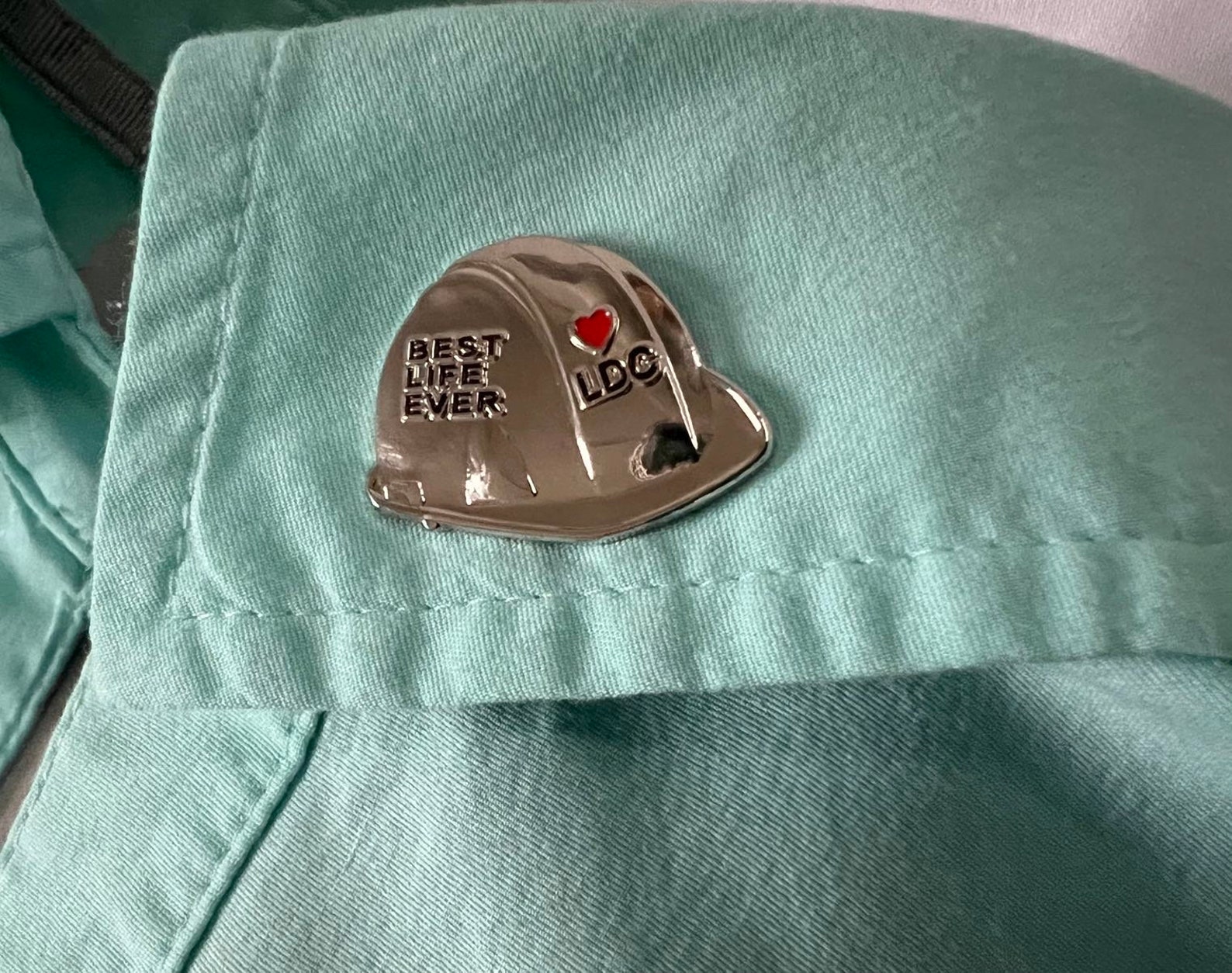 Construction Hard Hat Best Life Ever Silver Hardhat Lapel - Etsy