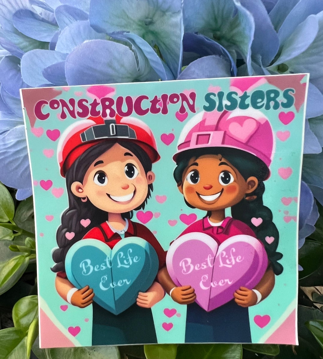Vinyl Sticker| Magnet Construction Sister| Friendship Gift| Best Life ...