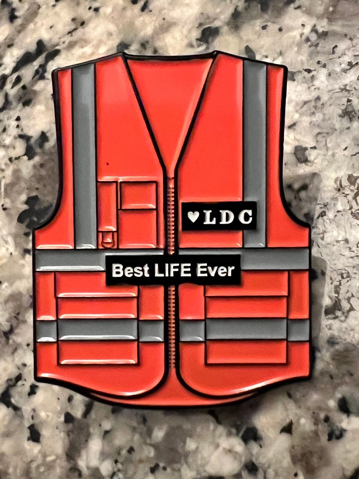 Hi-vis Vest Construction Vest Best Life Ever Soft Enamel Lapel Pin Gift ...