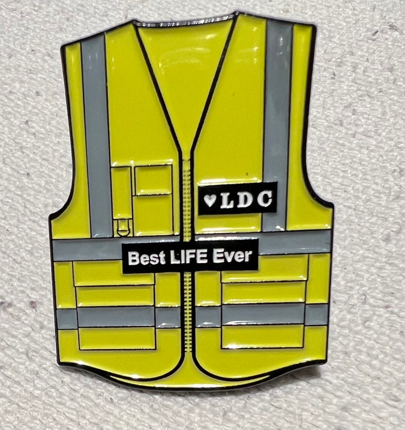 Hi-vis Vest Construction Vest Best Life Ever Soft Enamel Lapel Pin Gift ...