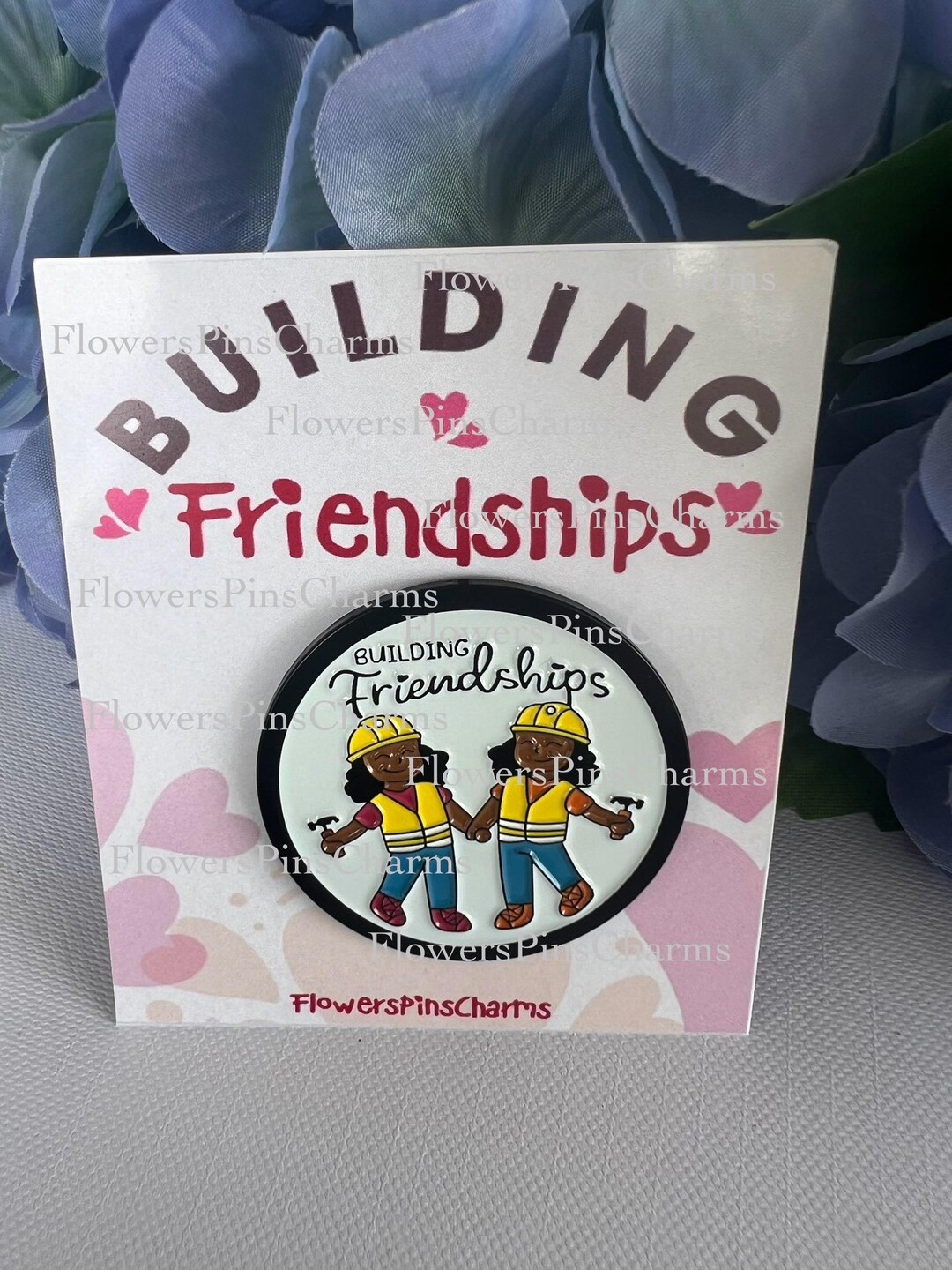 Building Friendships Lapel Pin: Construction Project Gift (1.5") - Etsy