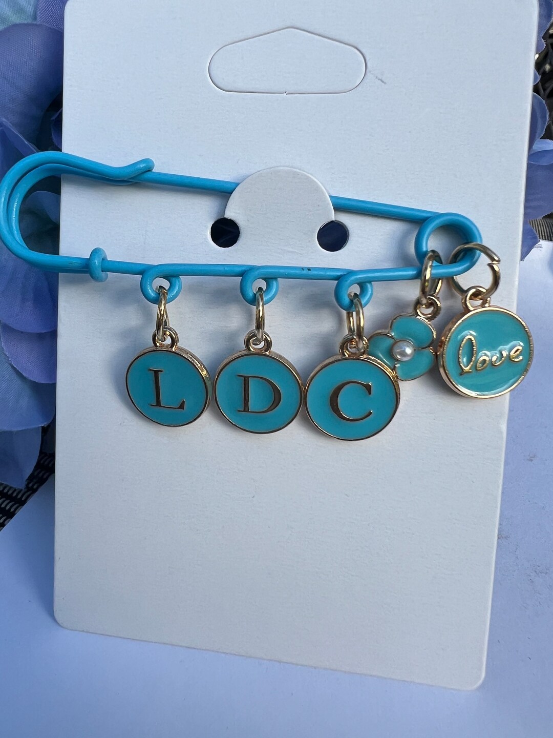 LDC Blue Safety Pin Brooch|gift Idea| Best Life Ever - Etsy