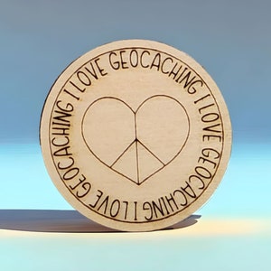 Geocaching Swag Tokens Wooden Nickels - Pack of 32 Coins - Customizable ...