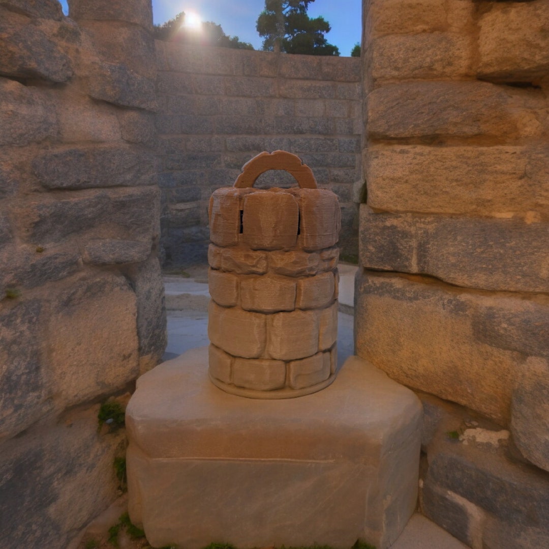 Stone Pillar Rune Geocache With Stone Gradient Color | Cache Stash ...