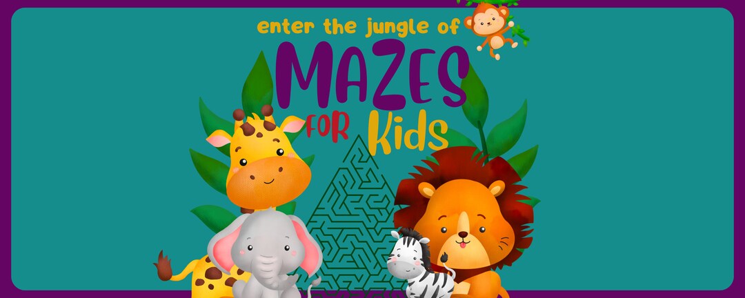 Mazes for Kids - Jungle Theme - Etsy