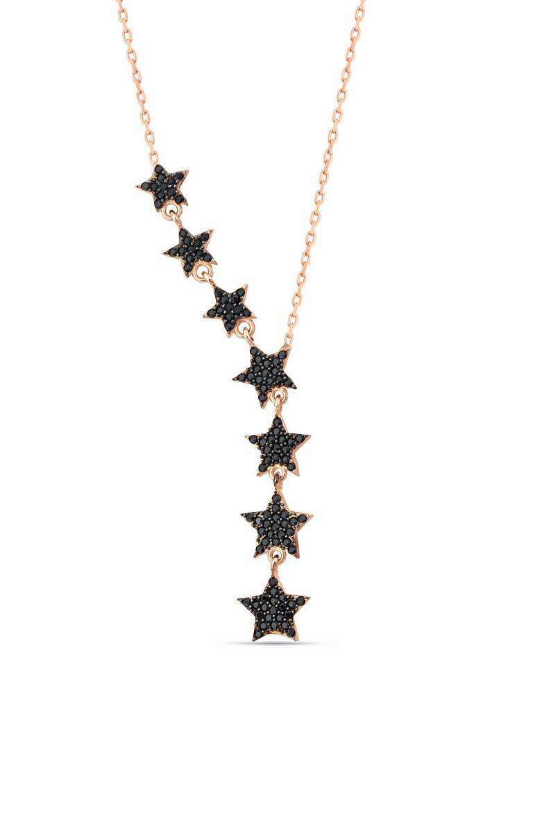 Elegant Star Lariat Necklace Asymmetric Y Shape Stars Pendant Stylish ...
