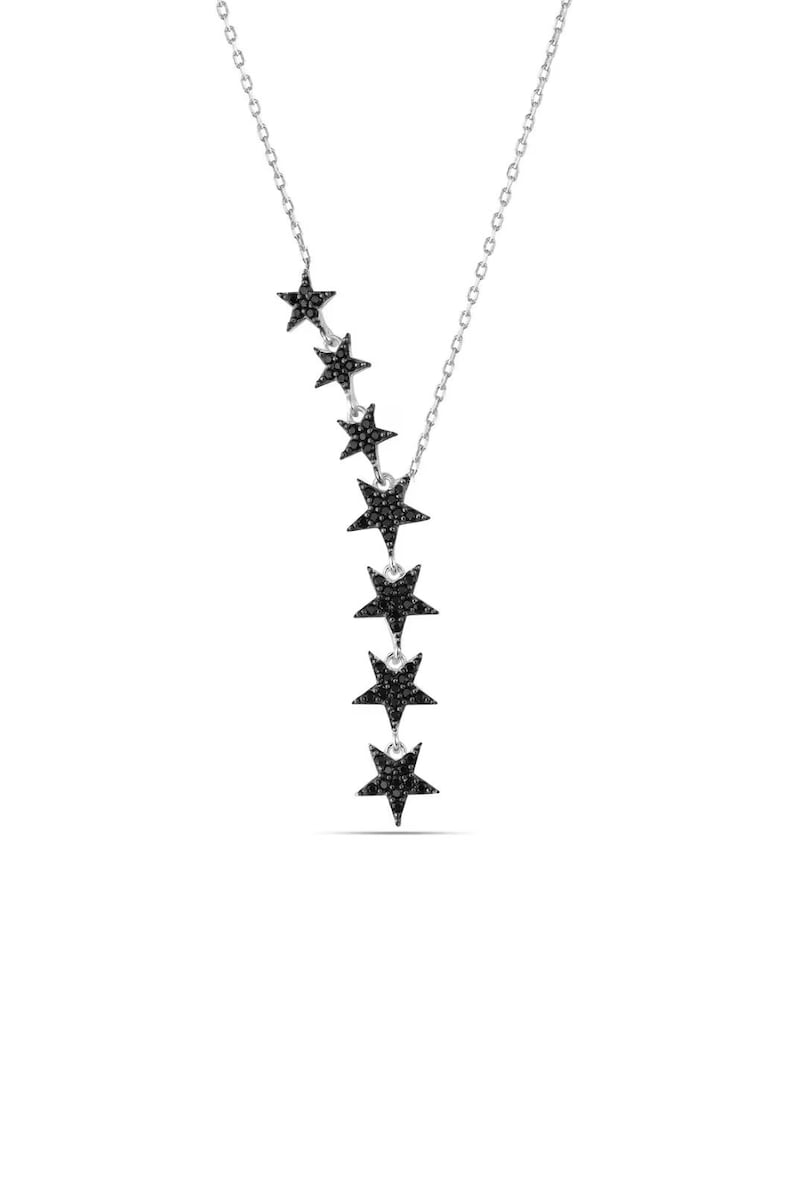 Elegant Star Lariat Necklace Asymmetric Y Shape Stars Pendant Stylish ...