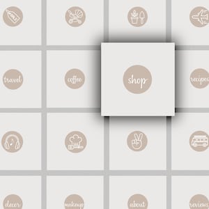 Highlight Cover Template | Highlight Covers | Neutral Highlight Covers ...