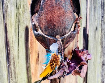 Painted Hog Skull - Etsy