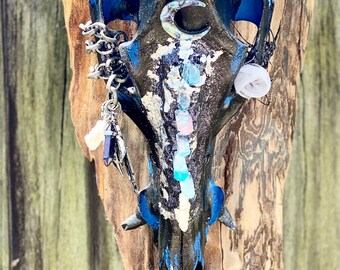 Painted Hog Skull - Etsy