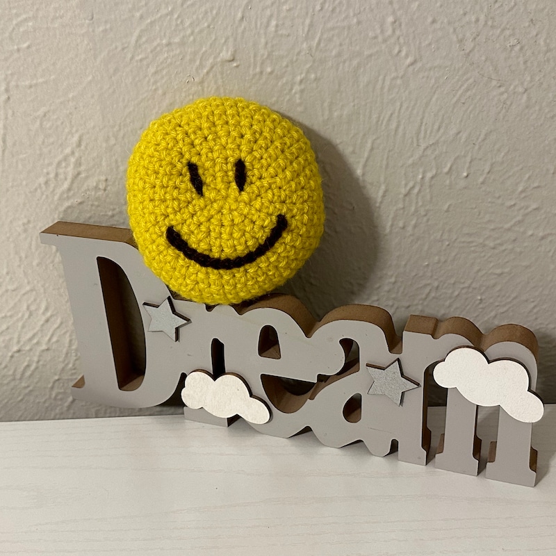 Plush Smiley Face Keychain - Etsy