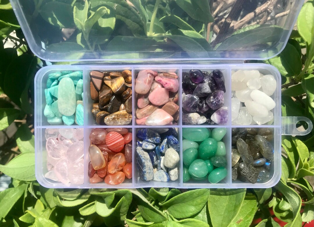 10 Tumbled Crystal Stone Kit Tumbled Gemstone Set Polished - Etsy