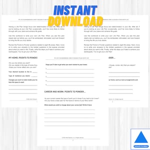 Life Plan Workbook | Life Goal Planning Workbook | Life Coaching ...