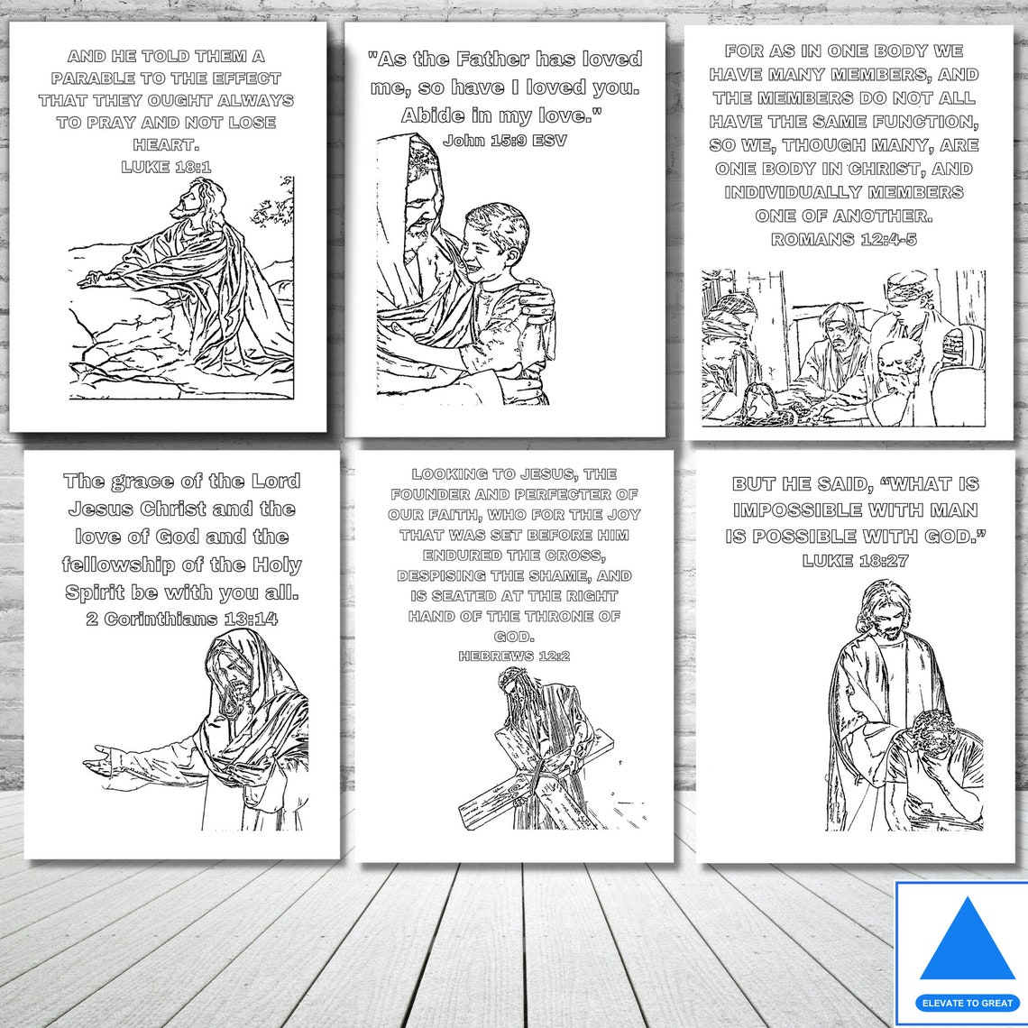 10 Printable Christian Coloring Pages | Scripture Coloring Pages | Kids ...