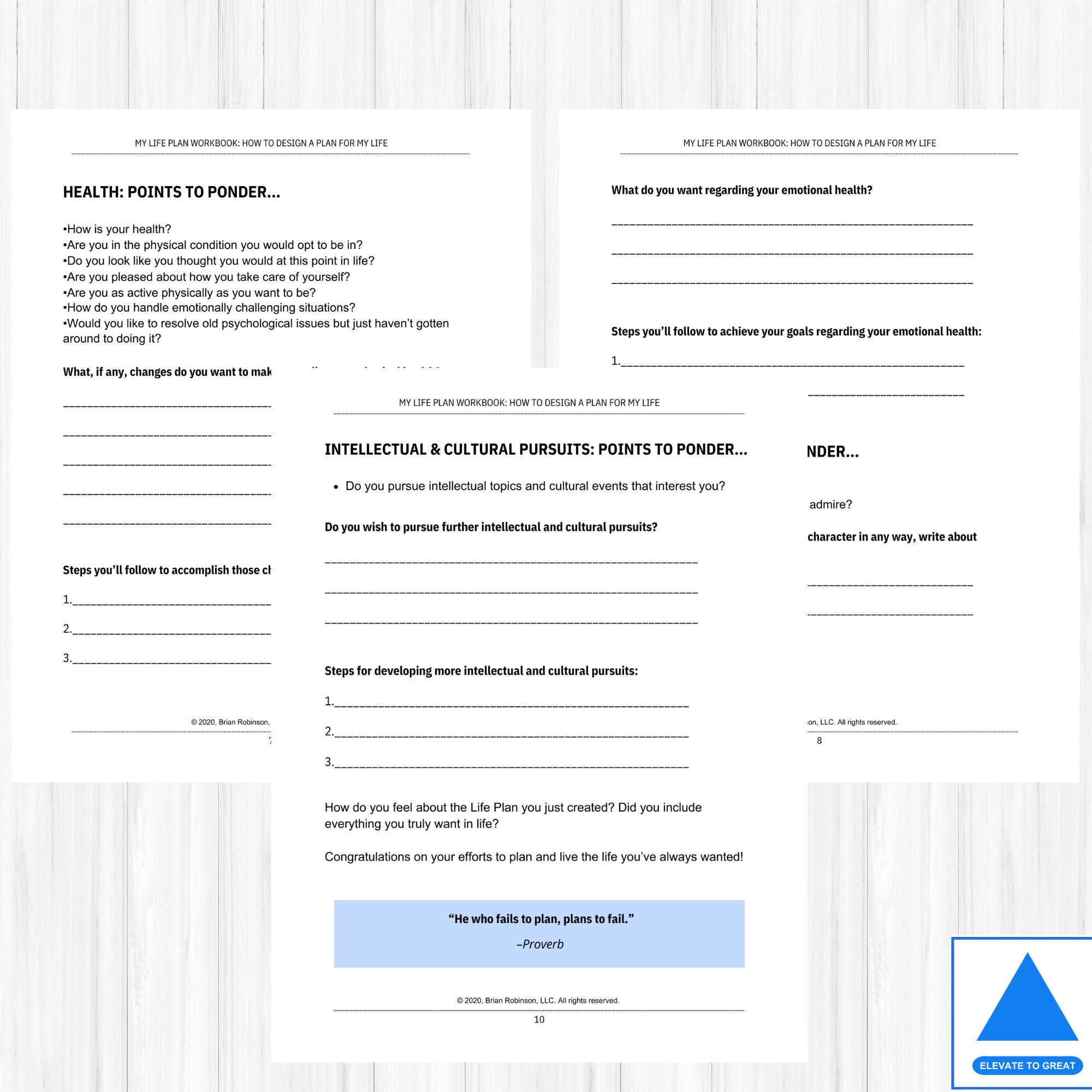 Life Plan Workbook Life Goal Planning Workbook Life - Etsy