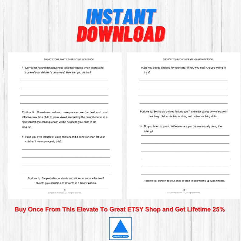 Elevate Your Positive Parenting Workbook | Discover Simple Strategies ...