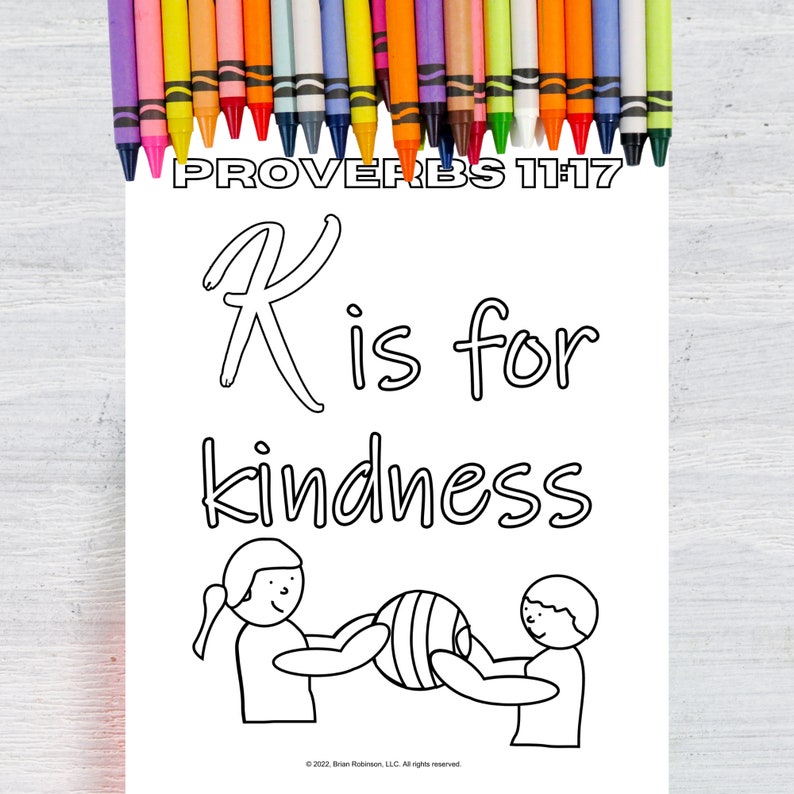 Joy & Kindness in the Word 10 Printable Christian Coloring - Etsy