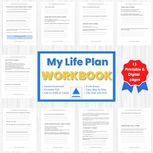 Life Plan Workbook | Life Goal Planning Workbook | Life Coaching ...
