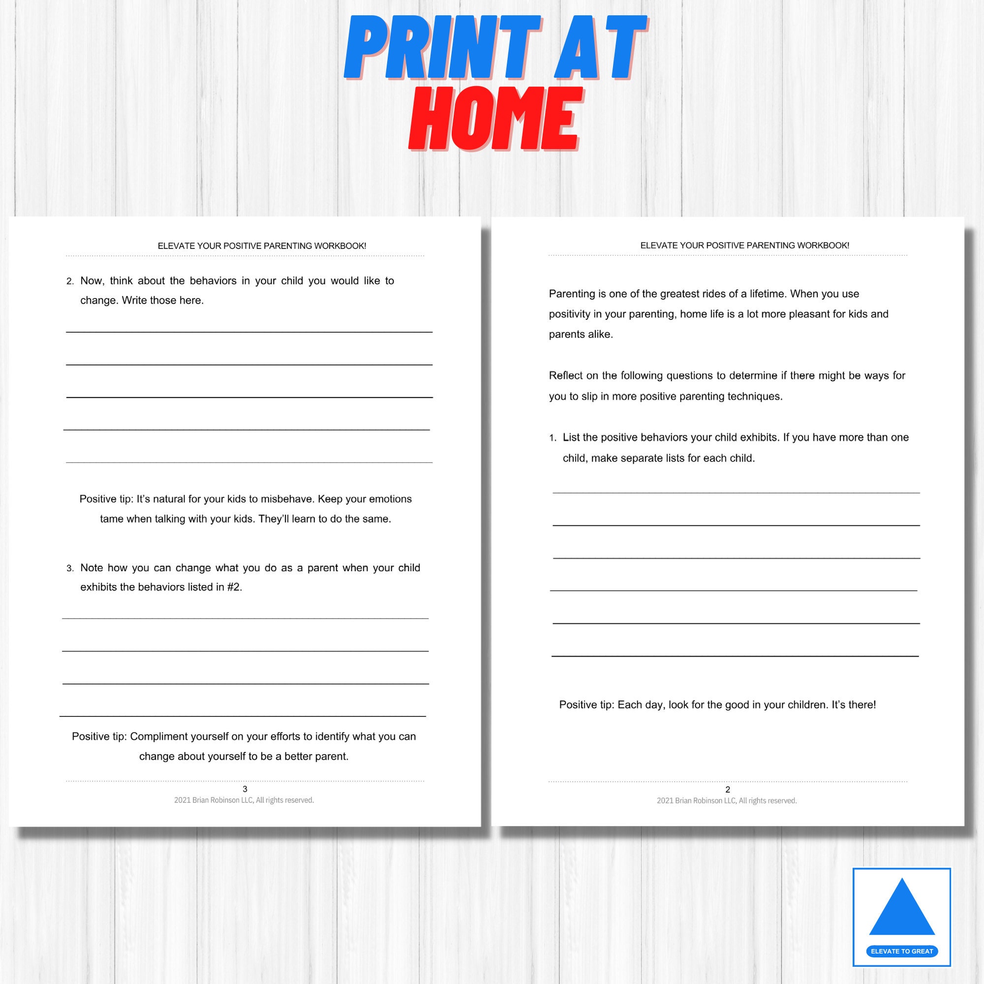 Elevate Your Positive Parenting Workbook | Discover Simple Strategies ...