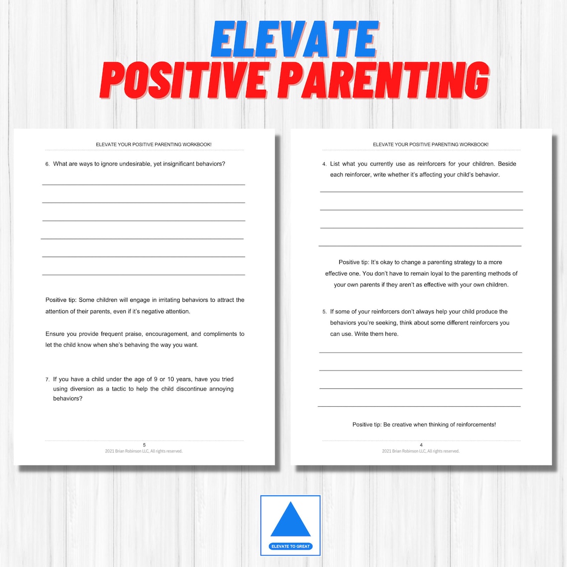 Elevate Your Positive Parenting Workbook | Discover Simple Strategies ...
